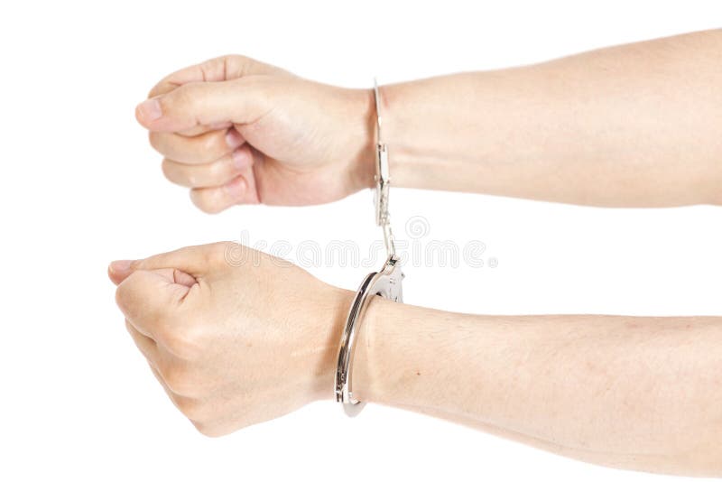 Handcuffs Isolated on White Background Stock Image - Image of empty ...