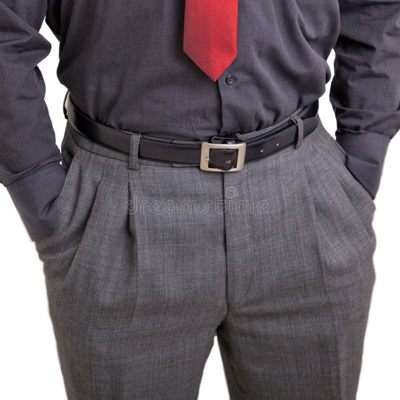 Man with Hands in His Pockets Stock Photo - Image of shirt, necktie ...