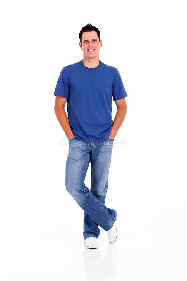Young Casual Man with Hands in His Pockets Stock Photo - Image of ...