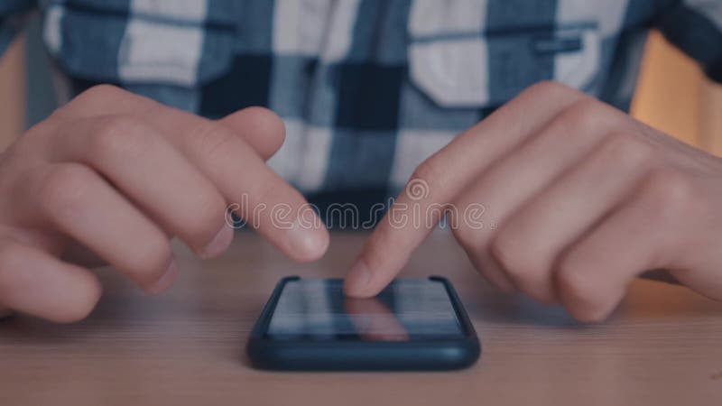 Man Hands Scrolling Pictures, Photos in Instagram App Using Smartphone ...