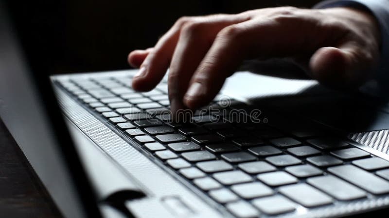 Hands Typing on PC Keyboard and Using Mouse - Focus Pull Stock Video ...