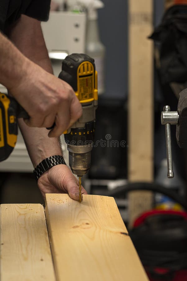 Man Hands Working with Tools Drill Stock Image - Image of muscle ...