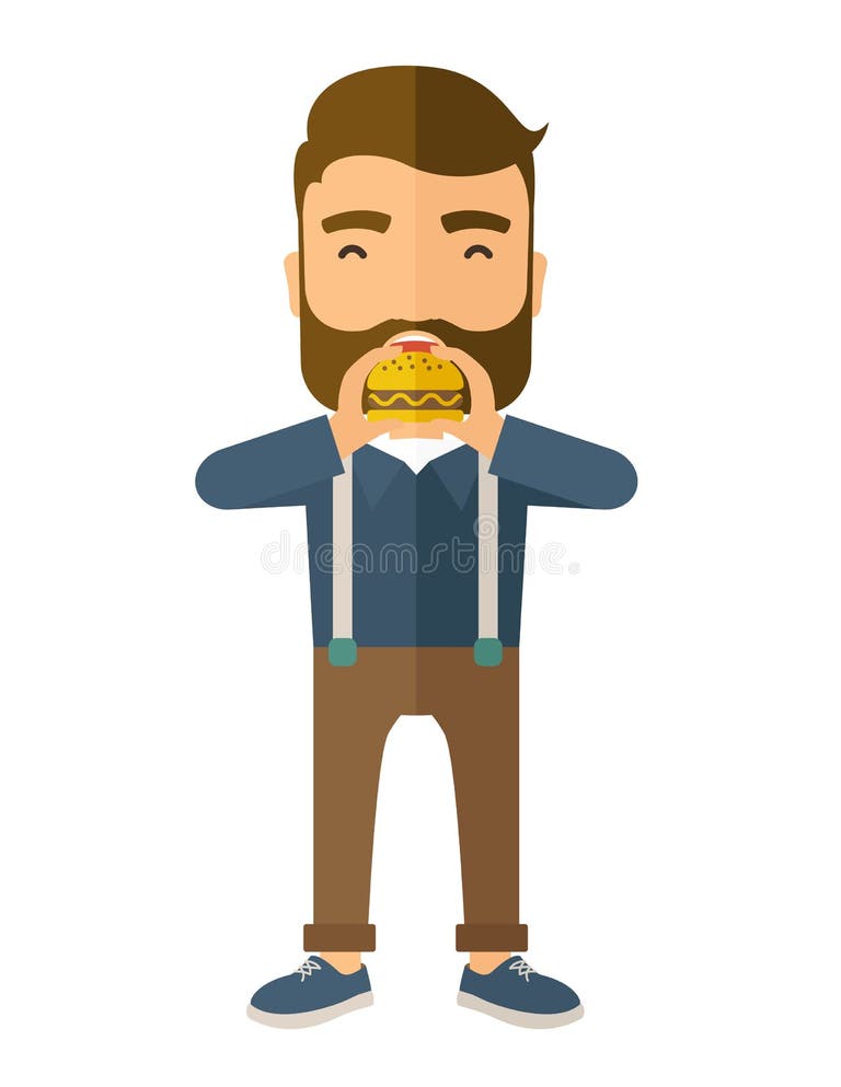 Man Eating Hamburger Stock Illustrations 1549 Man Eating Hamburger Stock Illustrations