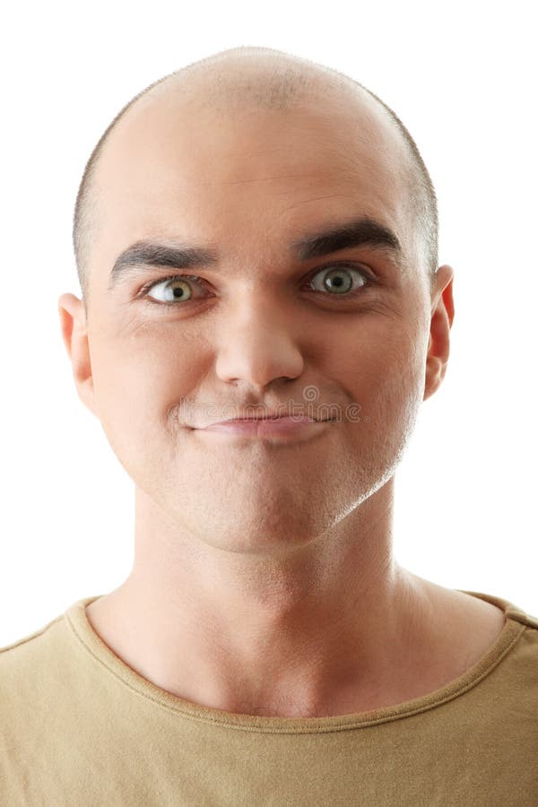 Man with Happy Facial Expression Stock Photo - Image of playful, person ...