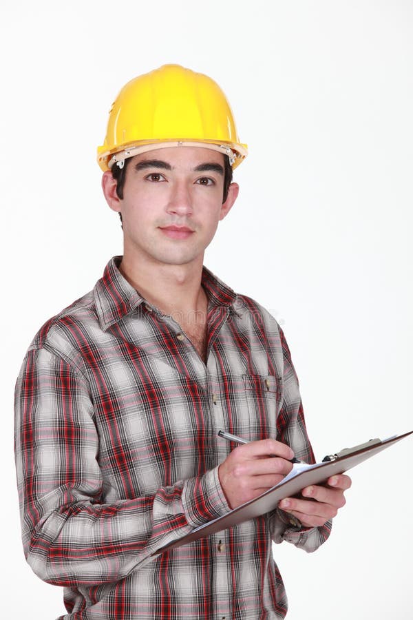 Man in a hardhat stock photo. Image of engineer, build - 30742720
