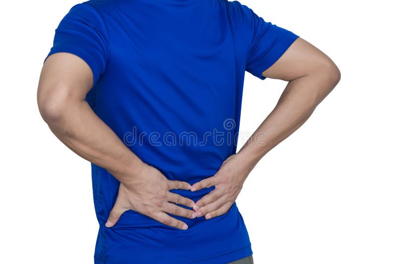 The Man Has Back Pain and Bone a Pain Stock Image - Image of back ...
