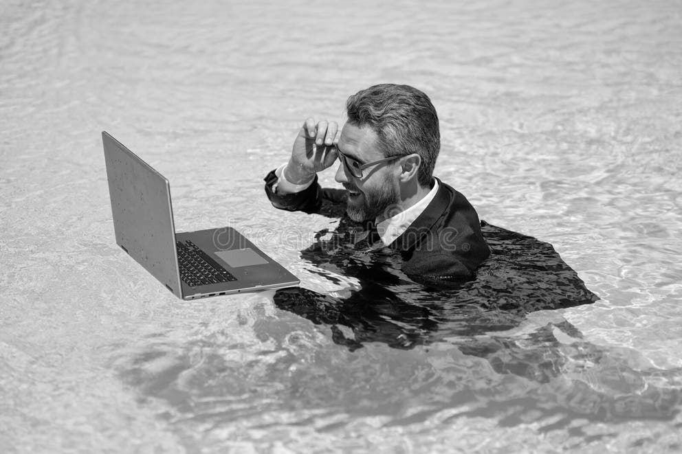 Man Has Business Video Call in Weekend. Man Has Business Video Call in ...