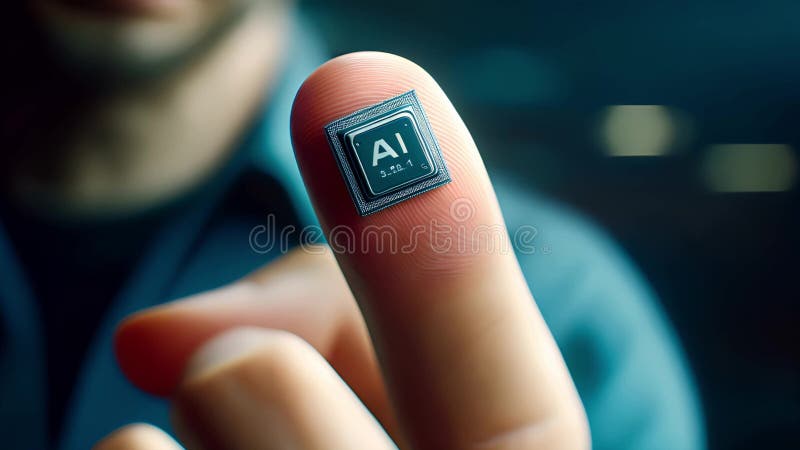 Man Has Cuttingedge AI Microchip Embedded on Fingertip, Demonstrating ...