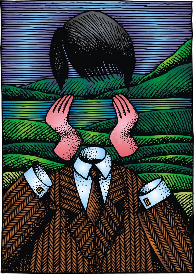 Man Has Problem with Head and Brain Stock Vector - Illustration of ...