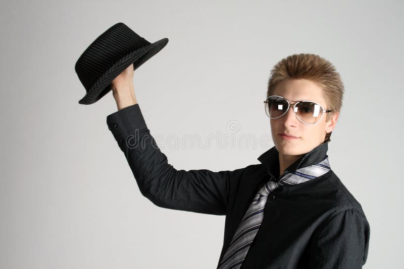 Man with a hat stock image. Image of blond, business - 13174733