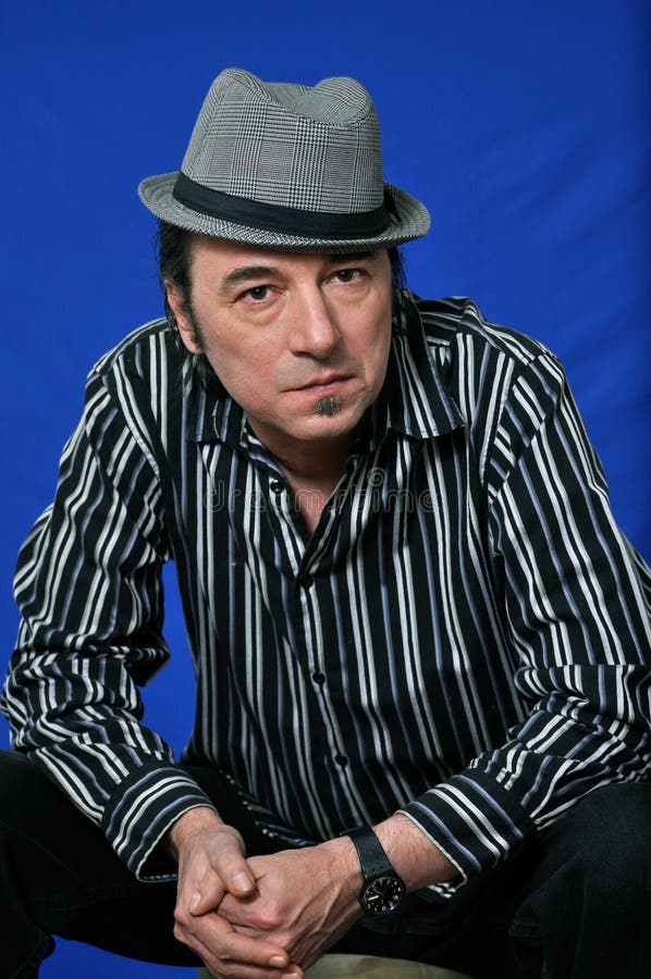 Man with a hat stock image. Image of nostalgic, expression - 17401461