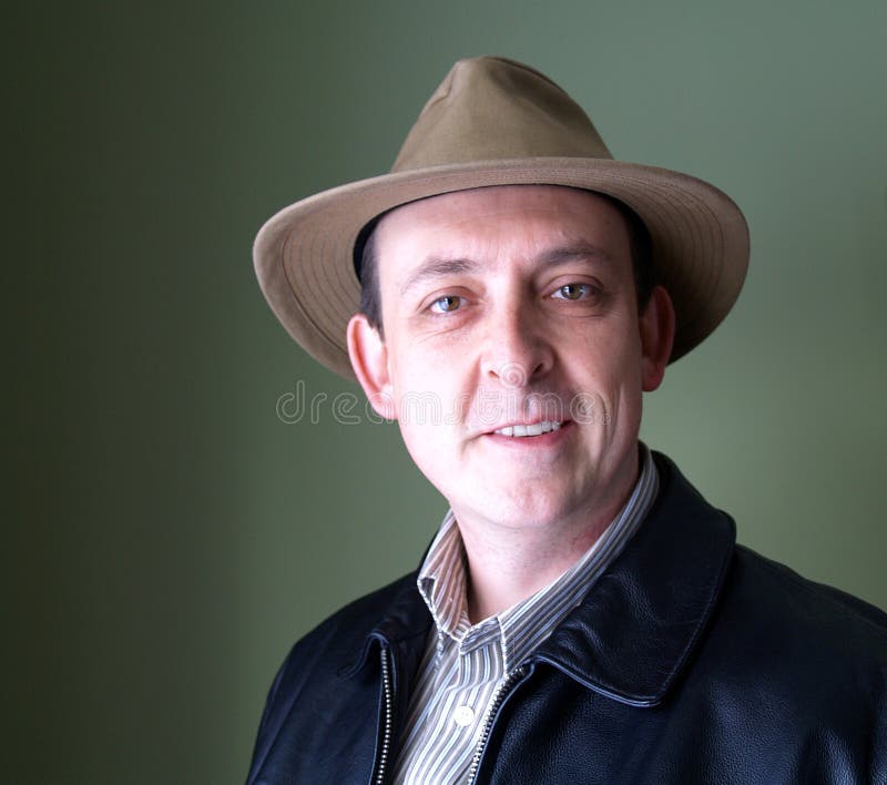Man in Hat stock image. Image of male, shirt, expression - 1891717
