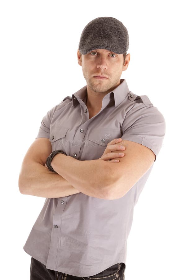 Man with hat on stock image. Image of fashion, model - 21733085