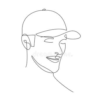 Baseball Drawing Hat Line Template Stock Illustrations – 107 Baseball ...