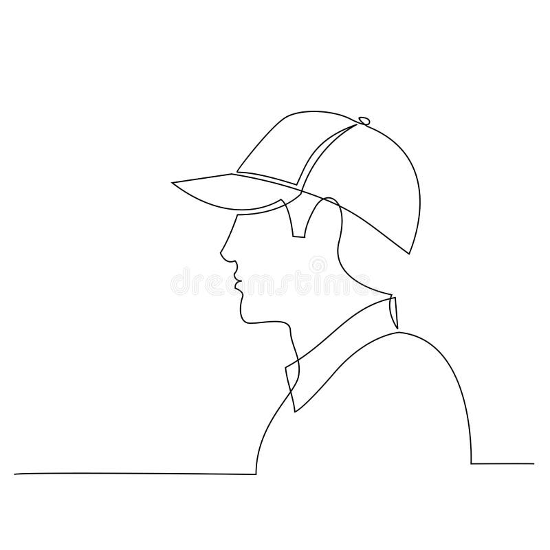 Man Cap Drawing Stock Illustrations – 12,256 Man Cap Drawing Stock ...