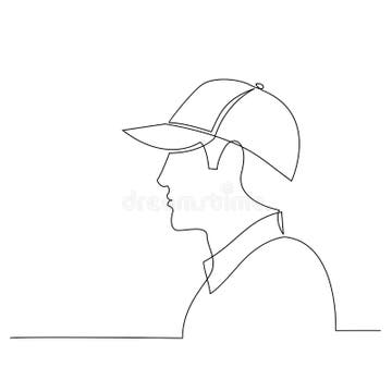 Baseball Drawing Hat Line Template Stock Illustrations – 107 Baseball ...