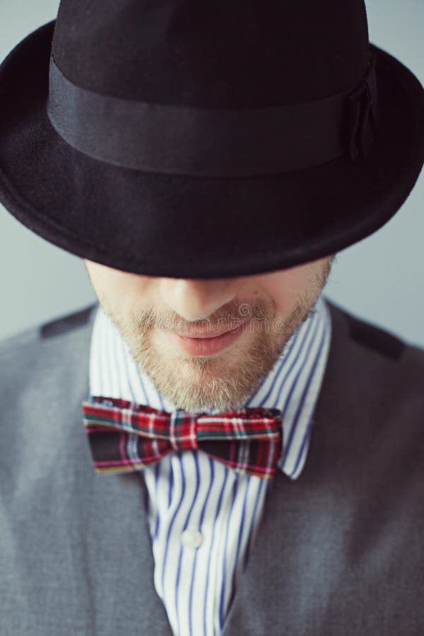 Man With Hat And Bowtie Picture. Image: 82934432