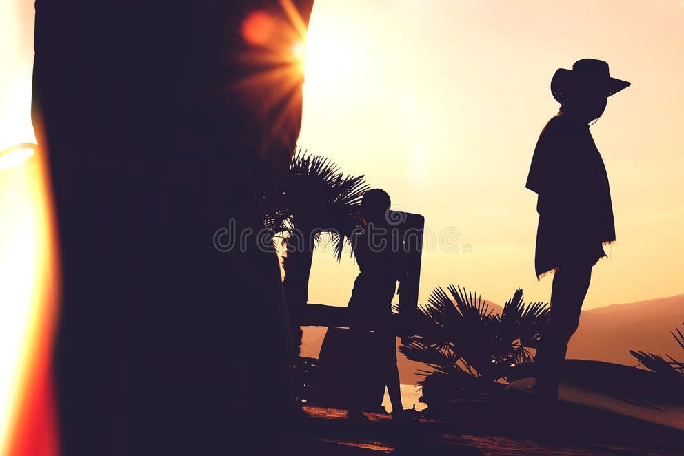 A Man with Hat with Sun Rays Stock Image - Image of horror, ranch ...