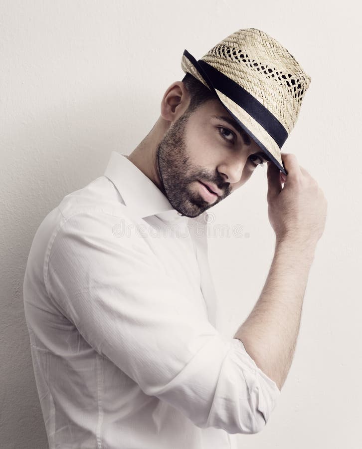 Man with Hat stock photo. Image of macho, caucasian, glamour - 32103456