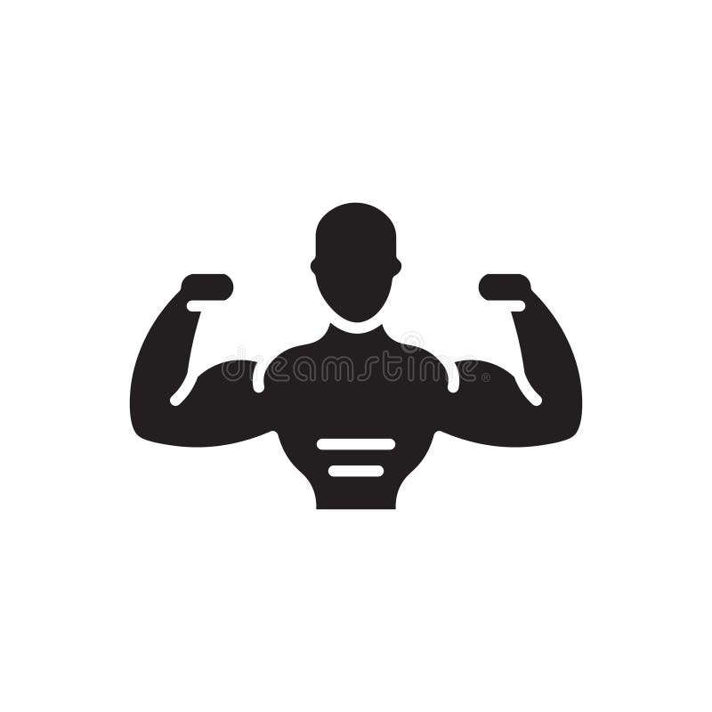 Man Have Strong Muscles Icon Web Design in Vector Stock Vector ...