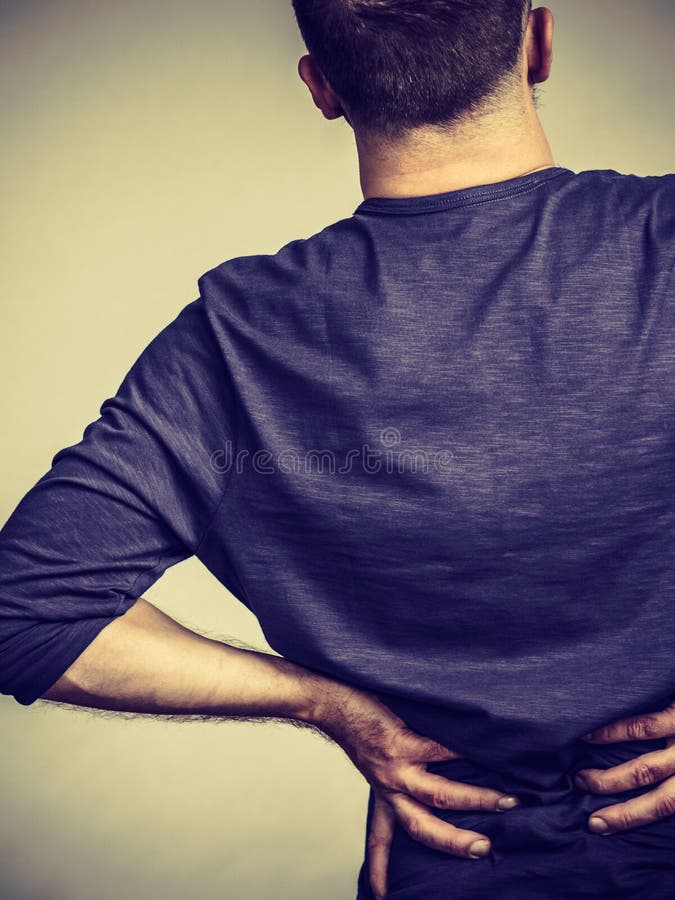 Man Having Back Loins Pain Ache Stock Photo - Image of muscle ...