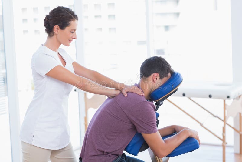 Man having back massage stock photo. Image of shoulders - 51611268