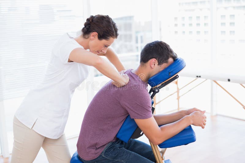 Man having back massage stock photo. Image of adult, massage - 51611488