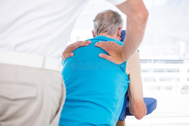 Man having back massage stock image. Image of masseuse - 54760167