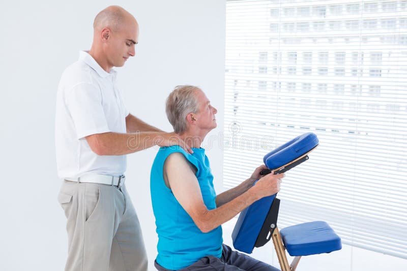 Man having back massage stock image. Image of specialist - 54760245