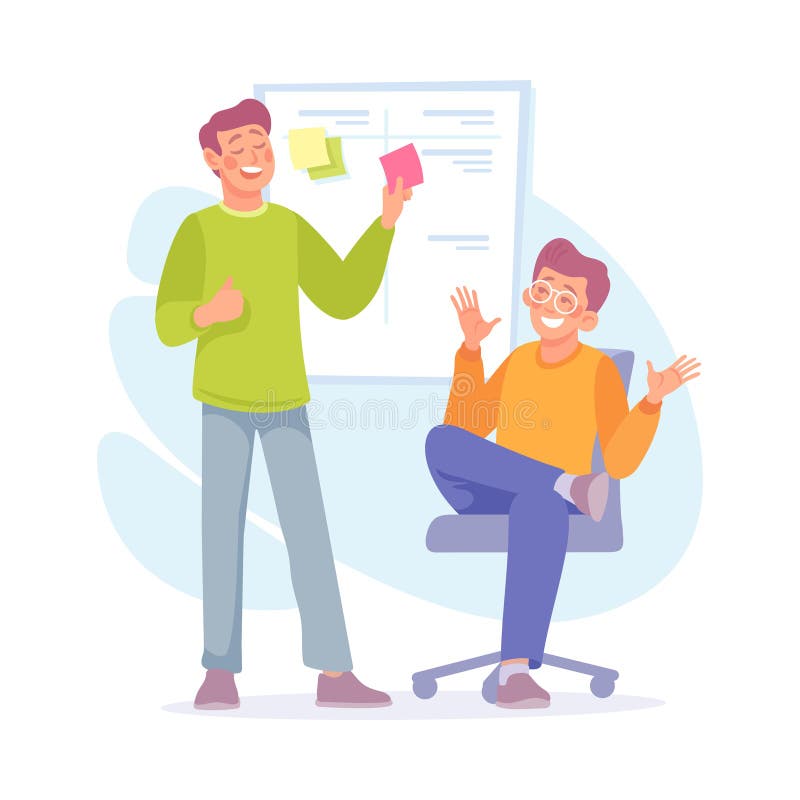 Man Having Bright Idea and Finding Smart Solution Cheering Vector ...