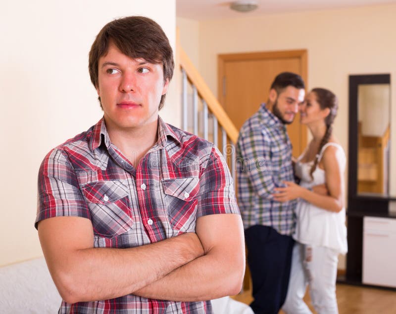 Man Having Domestic Quarrel with Partners Stock Photo - Image of anger ...