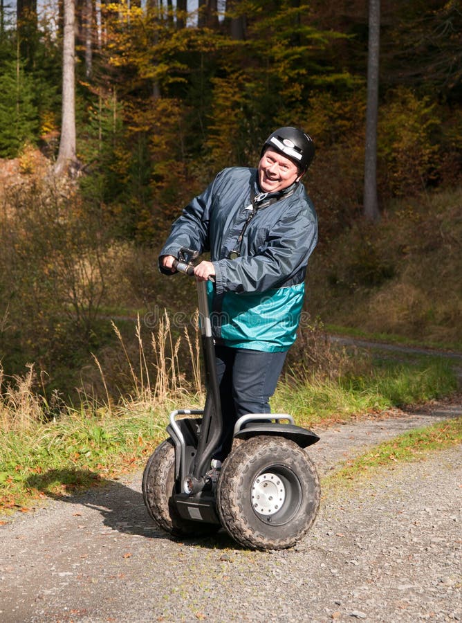 Man having fun on segway stock photo. Image of modern - 62214036
