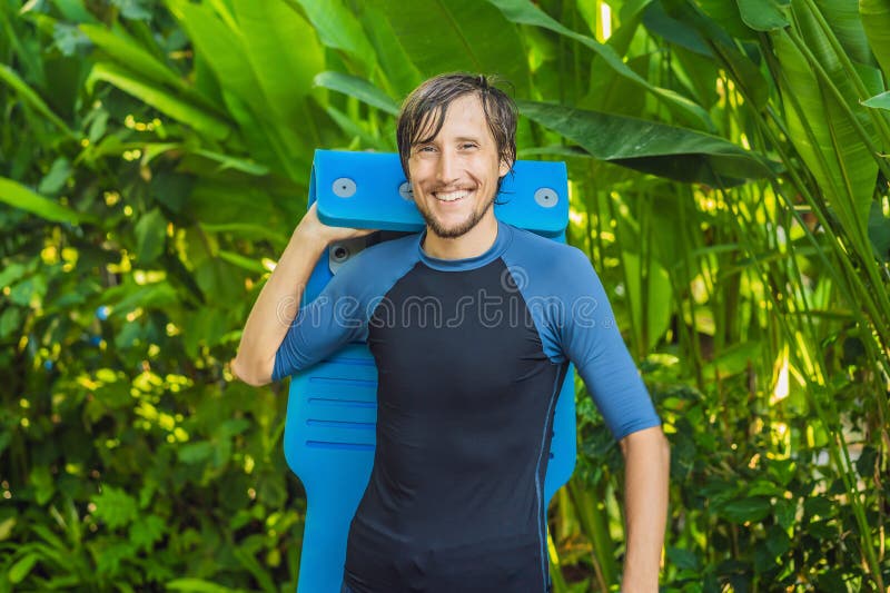 Man Having Fun at the Water Park Stock Image - Image of beach ...