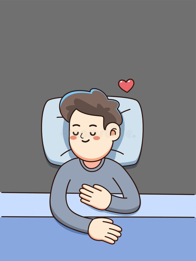 A Man is Having a Good Sleep. Isolated Vector Illustration Stock ...