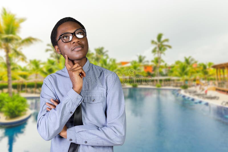 Man having an idea stock image. Image of face, latin - 68089893