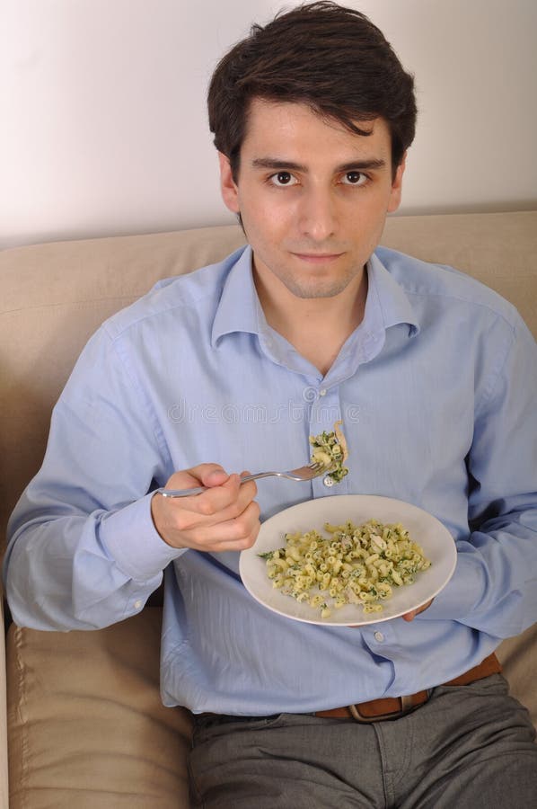 Man having lunch stock photo. Image of dinner, male, attractive - 15220482