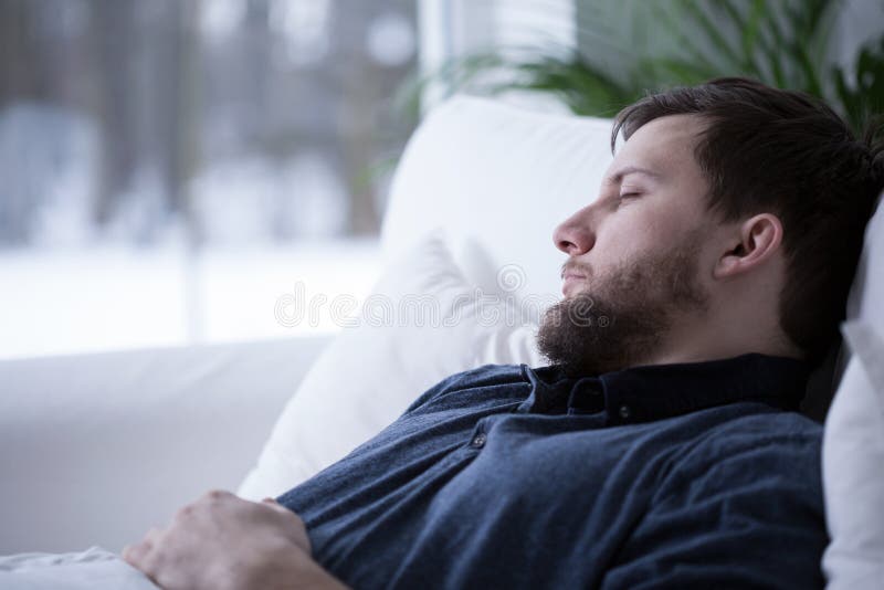 Man having a nap stock image. Image of pillow, daylight - 61938025