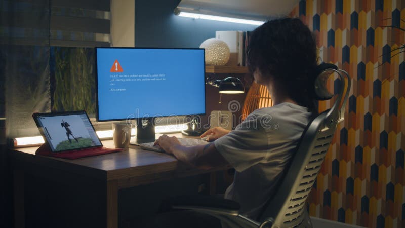 Guy Making 3D Animation for Video Game Stock Image - Image of create ...