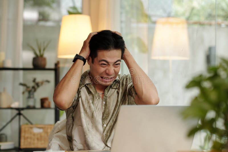 Man Having Problems at Work Stock Photo - Image of emotional, anger ...