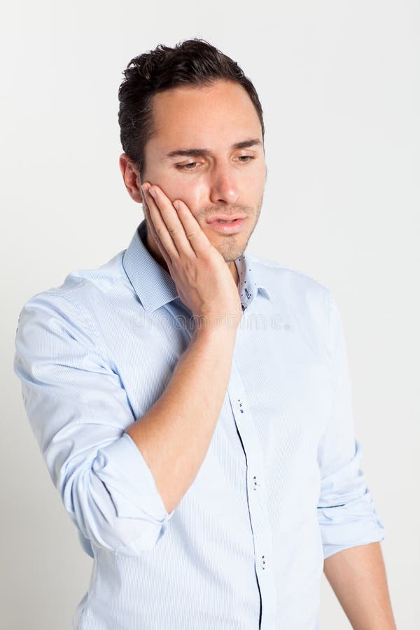 Man having toothache stock image. Image of burn, discomfort - 40718867