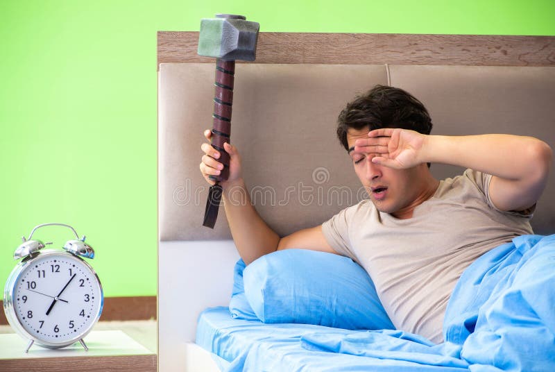 Man Having Trouble with His Sleep Stock Photo - Image of clock, morning ... Man Having Trouble with His Sleep Stock Photo - Image of clock, morning ...