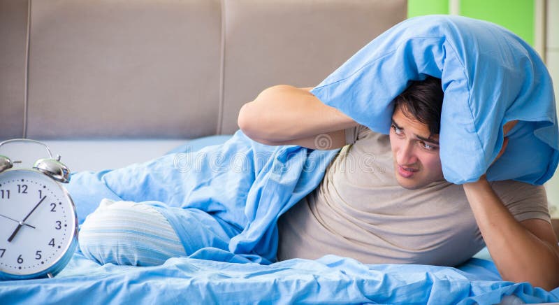 Man Having Trouble with His Sleep Stock Image - Image of problem ...