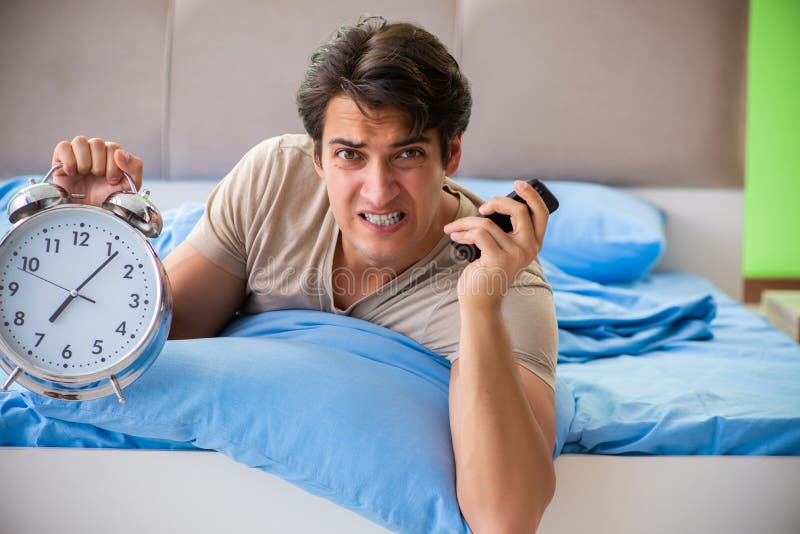 The Man Having Trouble with His Sleep Stock Image - Image of insomnia ... The Man Having Trouble with His Sleep Stock Image - Image of insomnia ...