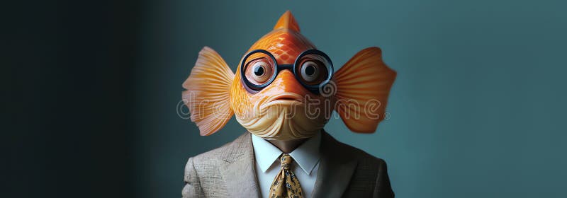 Man with Hawaiian Fish Head, AI Generated Stock Illustration ...