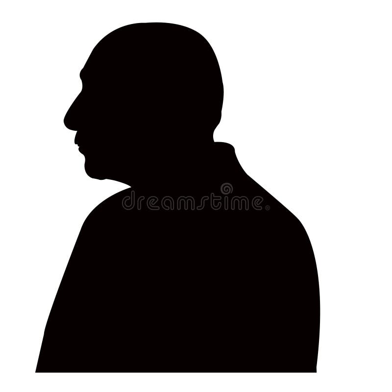 A Man Head Silhouette Vector Stock Vector - Illustration of head, black ...