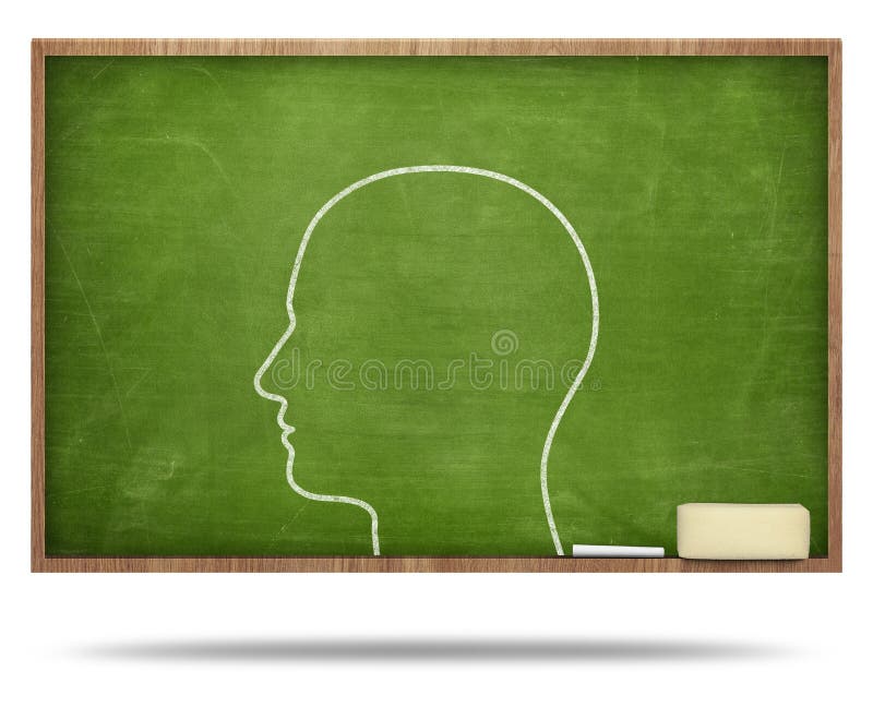 Man Head Concept on Blackboard Stock Photo - Image of internet ...