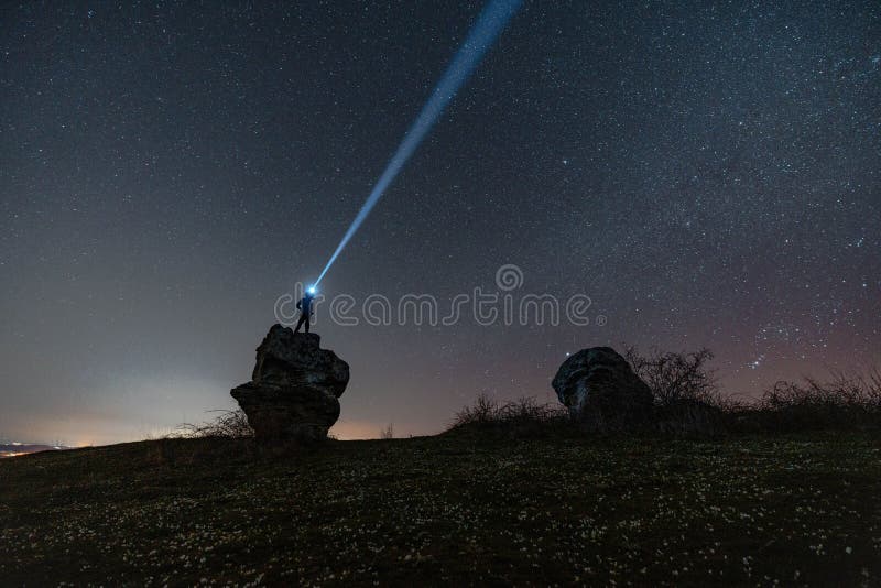 455 Starry Night Man Outdoors Stock Photos - Free & Royalty-Free Stock ...