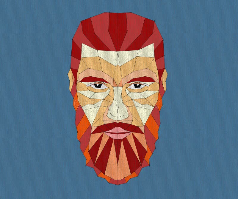 Man Head Hipster style stock illustration. Illustration of hair - 95807159