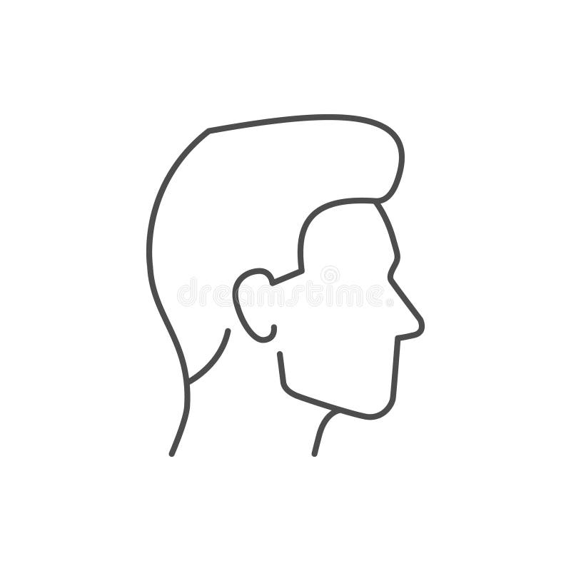 Man Side Face Outline Stock Illustrations – 2,244 Man Side Face Outline ...