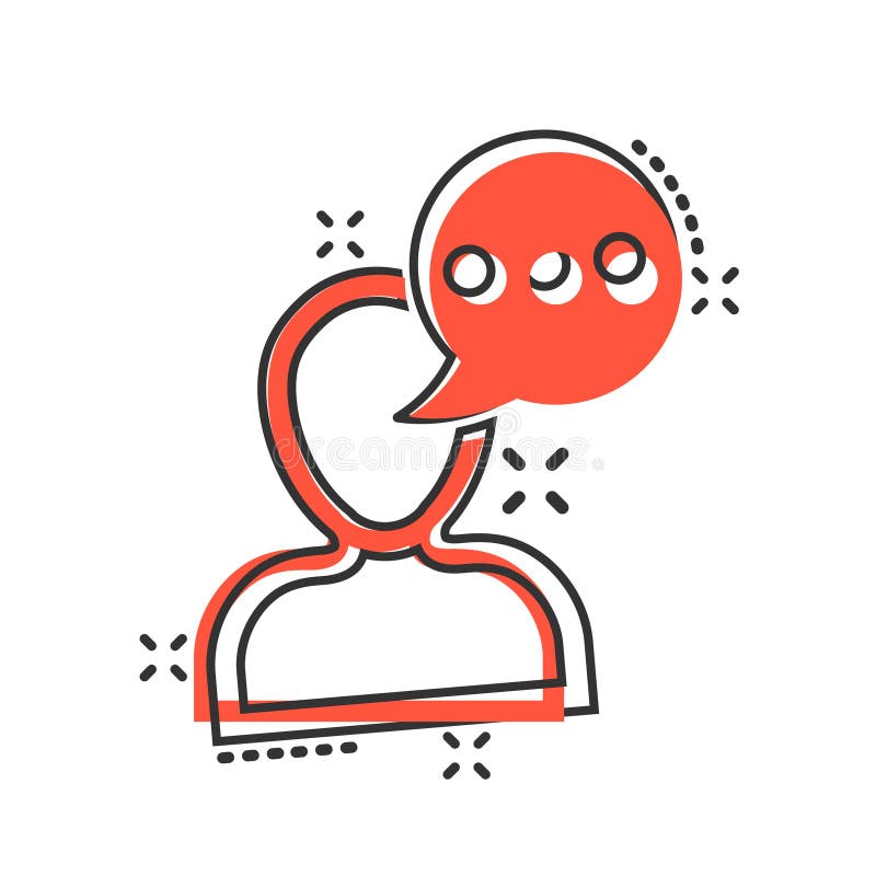 Thinking Face Icon in Comic Style. Smile Emoticon Vector Cartoon ...